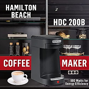 Senseo Hamilton Beach Commercial HDC200B Coffee Brewer 1 Cup Pod Coffeemaker and 64 Coffee Pods Medium Roast Classic, Black Single Hospitality 3-Minute Brew Time