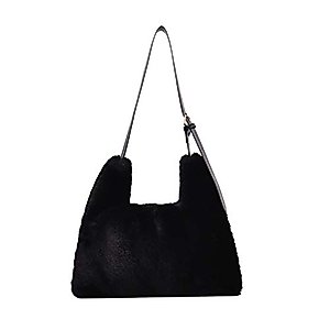 TENDYCOCO Crossbody Bag Faux Fur Shoulder Bag Fuzzy Tote Bag Hobo Bag Fluffy Purse Furry Handbag for Women