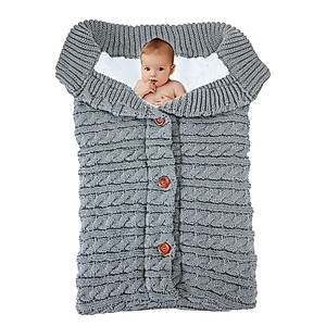 Newborn Baby Swaddle Blanket Fleece Stroller Wrap Nap Blanket Plus Velvet,Baby Kids Toddler Thick Knit Soft Warm Blanket Swaddle Sleeping Bag Sleep Sack Stroller