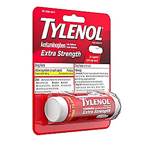 Tylenol Extra Strength Caplets with 500 mg Acetaminophen, Pain Reliever & Fever Reducer, 10 ct (Pack of 12)