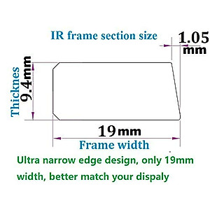 Deyowo 26 Inch Interactive 10 Points Infrared IR Touch Screen Overlay Frame Free Drive