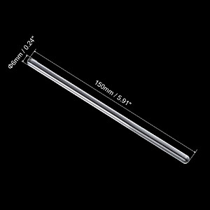 MECCANIXITY 3.3 Borosilicate Glass Stick 5.9" Length 6mm Dia Stir Rod Mixing Tools 4Pcs