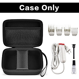 Case for Wahl Professional Peanut Clipper/Mens Trimmer #8655-200, 8685, 8655-200, 8663, 8031, 8035, Hair Dog Clippers Guard Holder Barber Storage Organizer Box for Men, Bag Only-Black