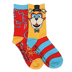 Bioworld Five Nights At Freddy's Freddy Fazbear 2-Pair Youth Crew Socks
