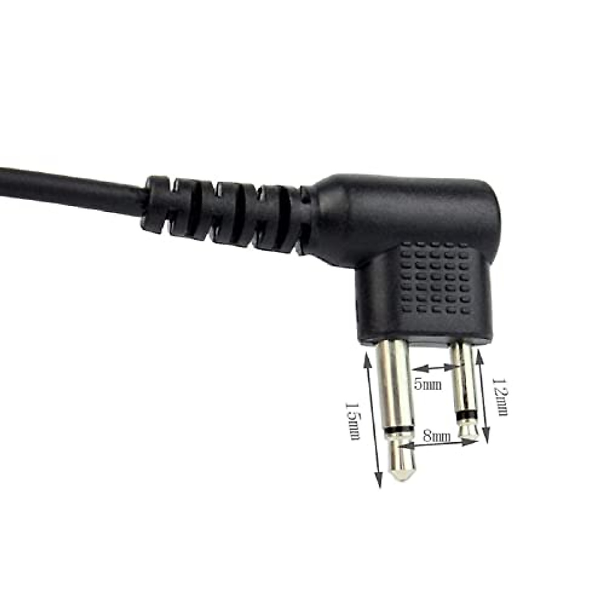 Retevis Two Way Radio Earpiece with Mic 2 Pin, Compatible with Motorola CP100D CP185 CP200 CP200D GP300 GP2000 Mag ONE BRP40 A8 HYT TC610 Two Way Radio, Acoustic Tube Walkie Talkie Earpiece(1 Pack)