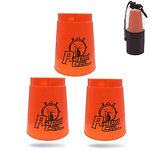 Quick Stacks Cups Sports Stacking Cups Speed Training Game Classic Interactive Challenge Competition Party Toy Set of 12 with Carry Bag-Red