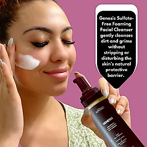 Minimo Bath & Body Genesis Sulfate-Free Turmeric Facial Cleanser | Turmeric Foaming Cleanser For Sensitive Skin | Facial Wash For Women & Men, Oily Skin - 5 fl oz