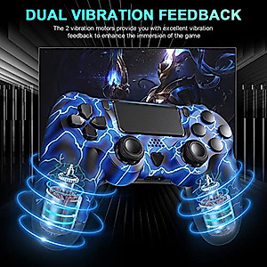 PS4 Controller Wireless Compatible with PS4/Slim/Pro/PC with Dual Vibration,Motion Sensor,Touch Pad,Headphone Jack