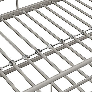 DHP Junior Twin Metal Loft Bed with Storage Steps, Multifunctional Space-Saving Solution - Silver with Gray Steps