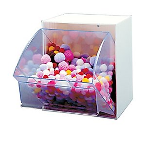 Quantum Storage Systems QTB301WT Condiment Organizer, One Size, White/Crystal