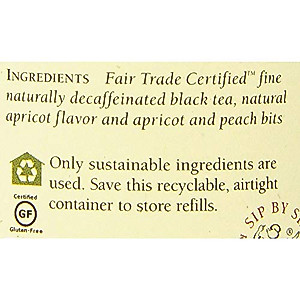 The Republic of Tea — Decaf Apricot Black Tea Tin, 50 Tea Bags, Environmentally-Friendly Decaffeinated Tea