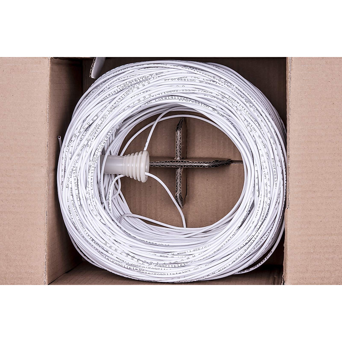 FiveStarCable 22-2 1000 Ft. Alarm Wire 22AWG 2 Conductors 22/2 22-2 Security Cable Alarm Bulk Cable for Efficient Power and Signal Transmission White