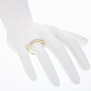 Vir Jewels 1/6 carat (ctw) Diamond Wedding Anniversary Band for Women, Half Eternity Petite Round Diamond Engagement Ring 10K Yellow Gold Prong Set with Milgrain 0.16 cttw, Size 7