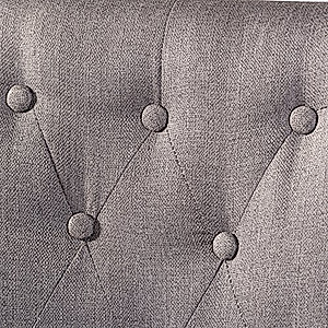 Baxton Studio Gardner Modern and Contemporary Dark Brown Finished Grey Fabric Upholstered Dining Chair