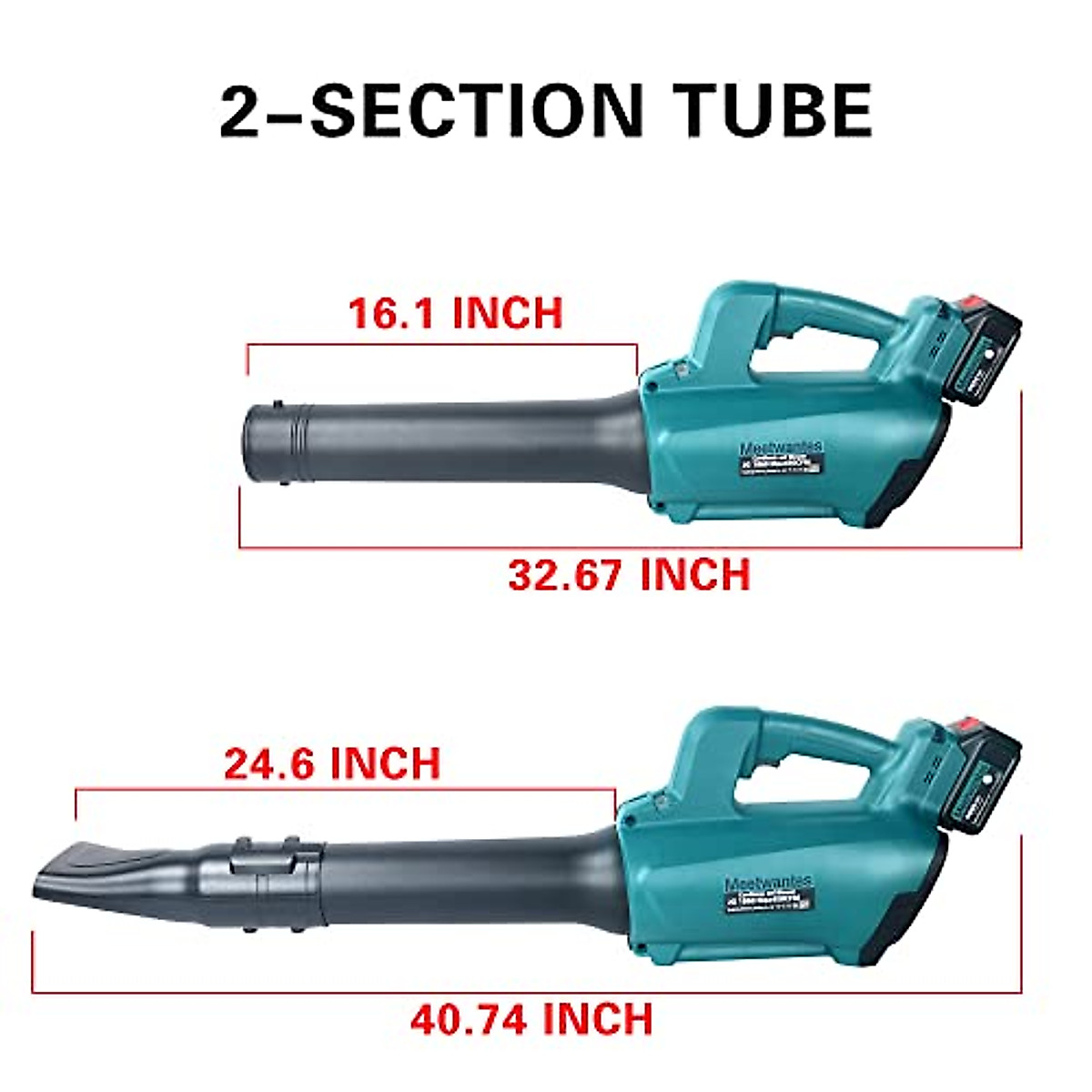 Meetwantes Cordless Leaf Blower with Battery and Charger 450CFM 120MPH Leaf Blower Cordless for Cleaning Lawn, Yard, Garage, Patio & Sidewalk