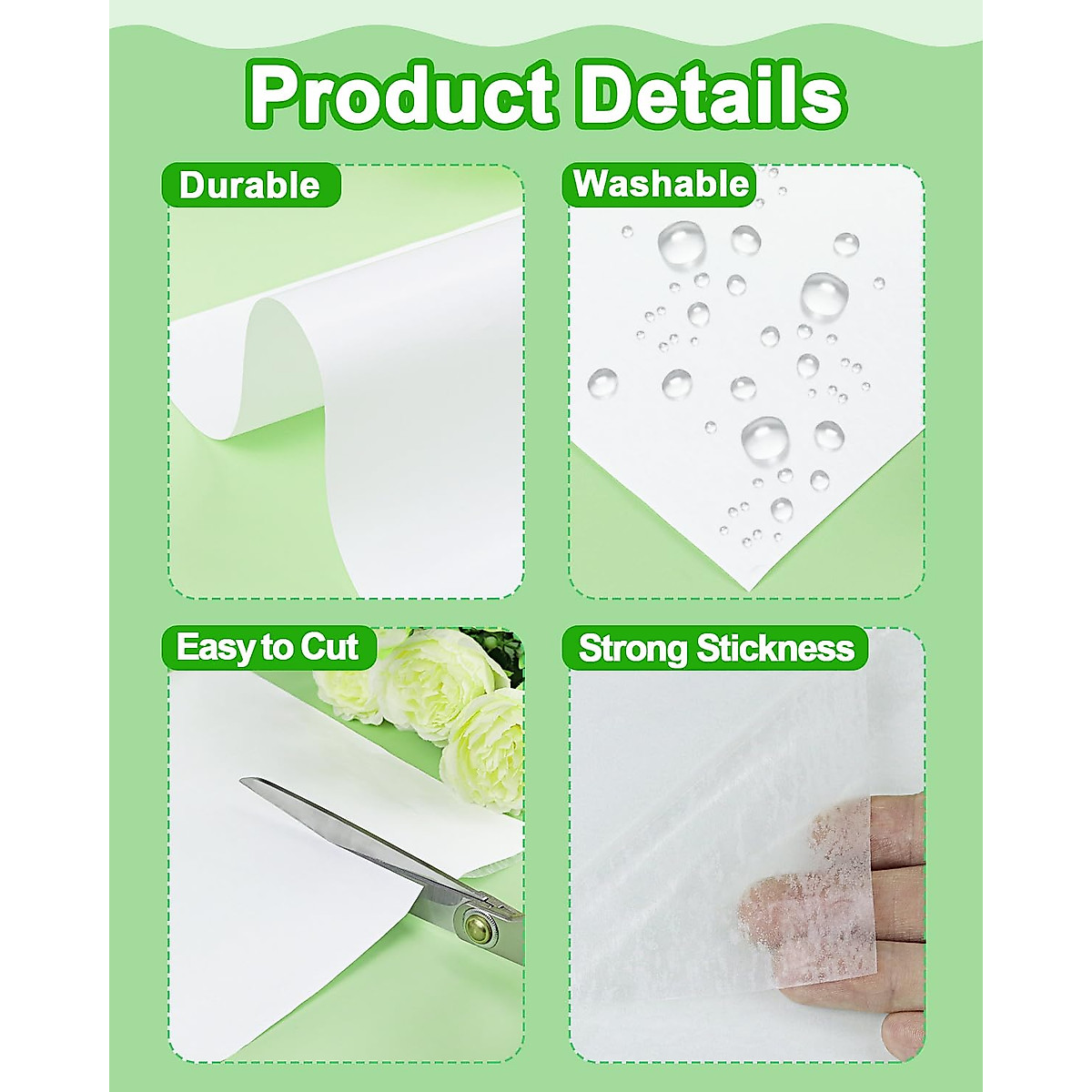 PLANTIONAL Double Sided Iron On 20 PCS Medium Weight A4 Size Press-on Patch Heat Melt Fabric Glue Sheet Permanent Fusible Adhesive Sheets