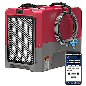 ALORAIR Storm LGR Extreme Smart WiFi Commercial Dehumidifier with Pump, 180 PPD at AHAM, 5 Years Warranty, cETL Listed, Memory Starting, for Damage Restoration, Crawlspace and Basement Drying, Red