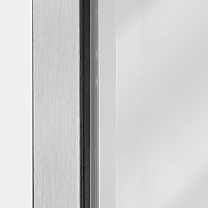 Head West Stainless Steel Frame Brushed Nickel Bathroom Mirror - Beveled Edge Vanity Mirror for Wall and Living Room Decor - Equipped with Z-Bar Bracket for Vertical & Horizontal Mounting - 24" x 30"