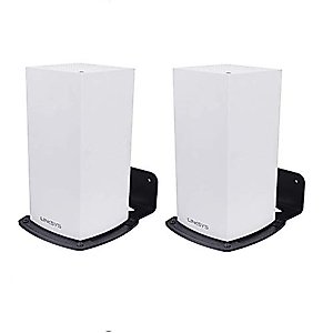 VOMENC Linksys Velop WiFi 6 Mesh Router Wall Mount Bracket Wall Mount Stand Holder,WiFi Accessories for Linksys Velop WiFi 6 MX5 with Easy Installation and Space Saving (2-Pack)