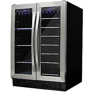 Danby DBC052A1BSS Built In Beverage Center, French Door Under Counter Beverage Cooler For Chilling Wine, Beer, Pop - In Stainless Steel - For Kitchen, Home Bar
