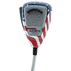 Astatic 302-10309 Stars N' Stripes Noise Canceling 4-Pin CB Microphone