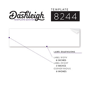 50 Printable Water Bottle Sheet Labels, 8x2 in., Clear Gloss