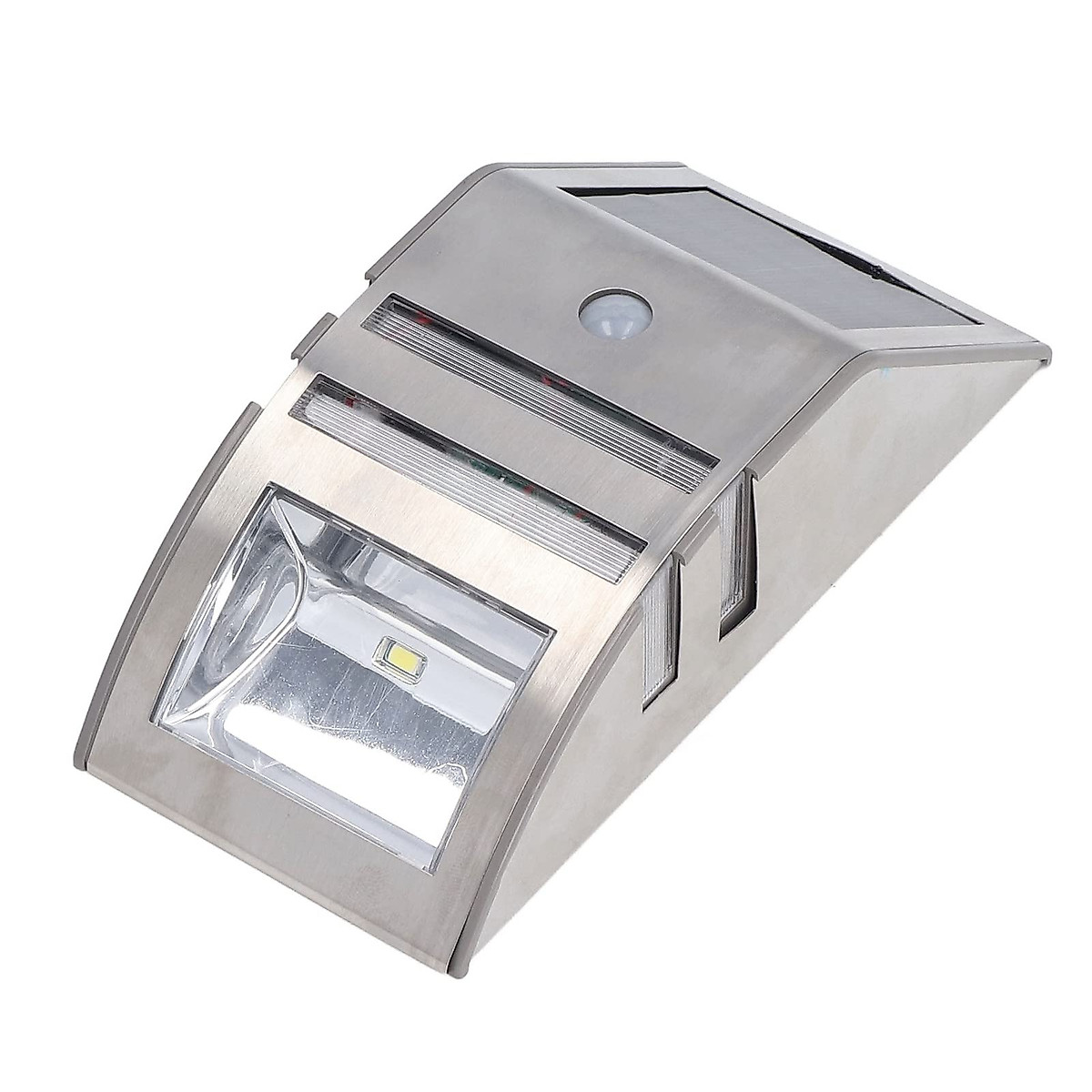 Orenic Exquisite Solar Wall Lamp with PIR Motion Sensor, High Sensitivity White Light, Stainless Steel Shell - Perfect for Corridor and Villa Illumination