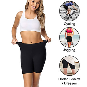 wirarpa Women's Cotton Underwear Boy Shorts Under Dresses Long Leg Panties Anti Chafe Bloomers 3 Pack Multicolored 3X-Large