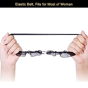 alisikee 2PCs Adjustable Heart Lace Thigh Garter, Elastic Leg Garters Belt for Women Parties, White