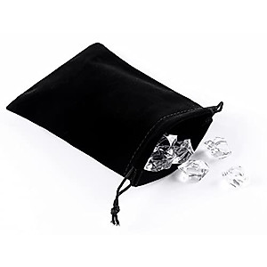 Small Pouch Jewelry Pouch Velvet Drawstring Pouches, 10pcs Black Velvet Bags Pouch Bags for Jewelry Gifts (3.9 X 5.5 inches)
