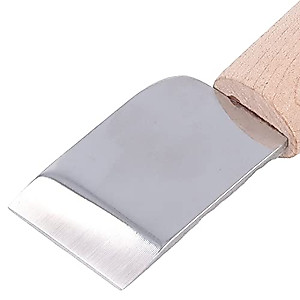 Demeras Leather Working Knife, Wide Application Stainless Steel Blade Leather Round Knife for Cutting
