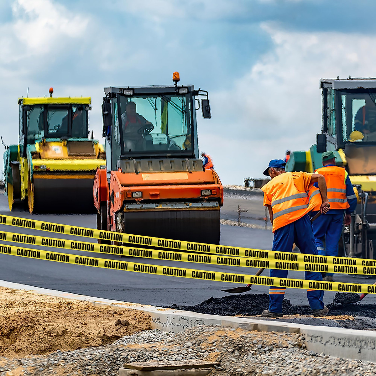 ATERET Premium Yellow Caution Tape I 3 inch x 1000 feet I Harzard Tape w/Bright Yellow & Bold Black Text I 3" Wide for Maximum Readability I Ideal Use for Danger/Hazardous Areas (1-Pack)