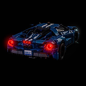 LIGHT MY BRICKS Light Kit Compatible with Lego Technic 2022 Ford GT 42154 (Set Not Included)