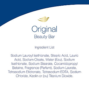 Dove Beauty Bar Gentle Skin Cleanser Moisturizing for Gentle Soft Skin Care Original Made With 1/4 Moisturizing Cream, 2.6 Ounce (Pack of 36)