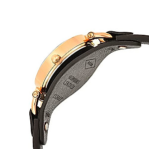 Fossil Women's Georgia Quartz Stainless Steel and Leather Three-Hand Watch, Color: Rose Gold, Grey (Model: ES3077)