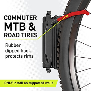 Vibrelli Swivel Bike Wall Mount - Vertical Bike Rack Garage - Bike Hangers for Garage - Bike Storage Garage - Bike Hanger for MTB, Road, eBike - Bike Hooks for Garage