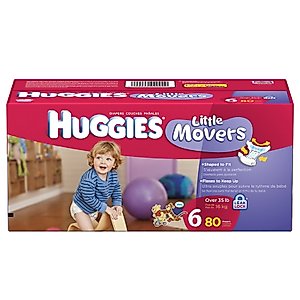 Huggies Little Movers, Size 6, 80 Count (Packaging May Vary)