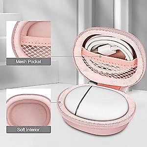 Fintie Carrying Case for Google Pixel Buds Pro 2 / Pro/A-Series/Buds 2 - Protective Hard EVA Shockproof Storage Portable Travel Cover Bag with Carabiner, Rose Gold