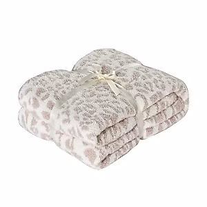 Fluffy Microfiber Knitted Blanket Super Soft Cozy Lightweight Blanket 30"X40" (Beige)¡­