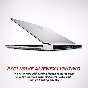 Alienware X16 R1 Gaming Laptop - 16-inch QHD+ 240Hz Display, Intel Core i9-13900HK, 32GB LPDDR5 RAM, 1TB SSD, NVIDIA GeForce RTX 4080 12GB GDDR6, Windows 11 Home - Lunar Silver