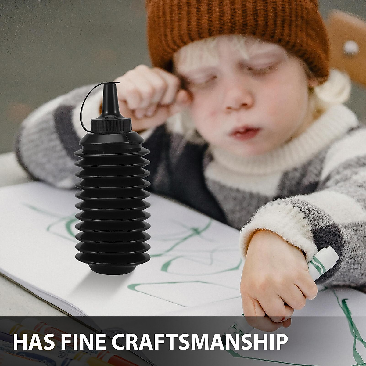 Vaguelly Bullets Beads Bottle, 600ml Foldable Gel Ammo Bottle Holder Blaster Refill Container Liquid Toy Bead Holder Storage Darkroom Chemical Bottles for Outdoor Game, 20.00X8.00X8.00CM, Black