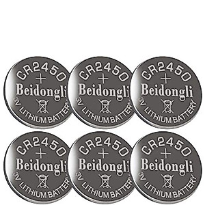 Beidongli CR2450 Battery 3V Lithium (6PACK)【5-Year Warranty】