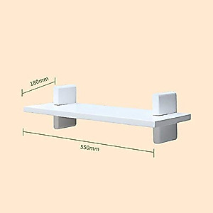 PIBM Stylish Simplicity Shelf Wall Mounted Floating Rack Shelves Background Wall Solid Wood Storage Living Room Length 55Cm / 75Cm,2 Colors Avaliable, White , 75X18cm