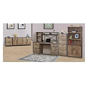 Saint Birch Oxford 2-Drawer Engineered Wood Lateral Filing Cabinet in Rustic Oak