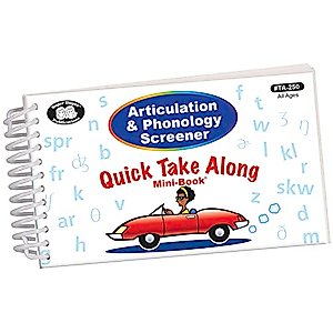 Super Duper Publications | Articulation and Phonology Screener Quick Take Along® Mini-Book | Speech Therapy | Educational Learning Resource for Children