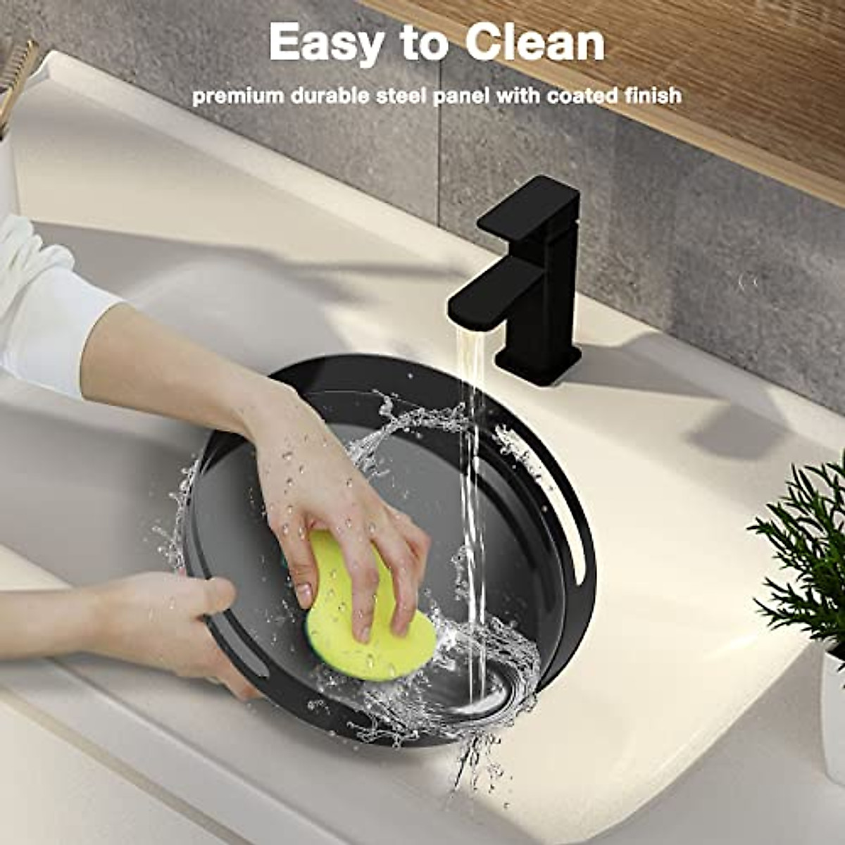 Lazy Susan Turntable Organizer for Cabinet Pantry Kitchen Countertop Refrigerator Cupboard Closet, 10", Black