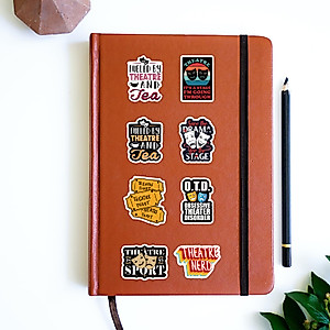 63Pcs Theater Stickers Graffiti Aesthetics Waterproof Vinyl for Kids Girls Boys Teens Adults for Water Bottles Laptop Suitcase for Birthday Party Supplies Halloween Decoration Favors