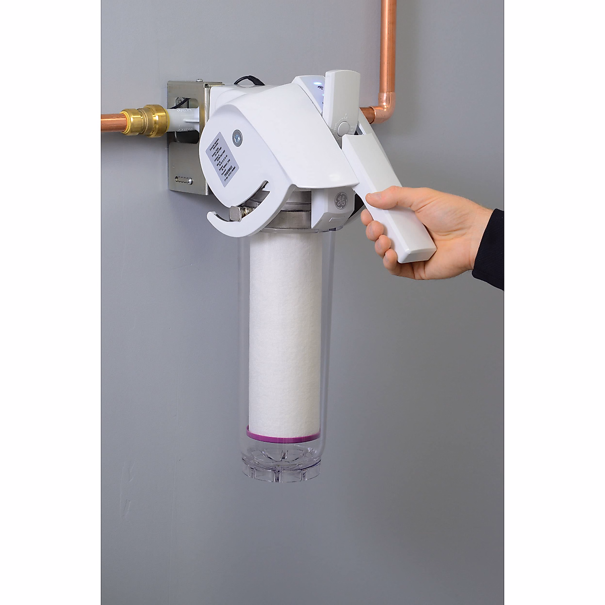 GE Smart Home Water Filter System + Premium Replacement Filter (FTHLM) | Water Filtration System Reduces Lead, Odor & More | WiFi Enabled | Three-Month Filter Life