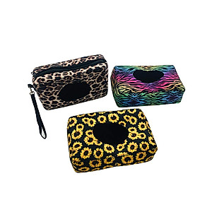 Sunflower Neoprene Wet Tissue Dispenser Case Infant Reusable Stroller Pram Wet Wipes Storage Box Convenient Tissue Case Paper Towel Holder for Travel