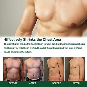 WDAC 2Pcs 50ml Natural Plant Breast Firming Massage Cream Remove Excess Fat Effectively Shrink Chest Gynecomastia Tightening Ginger Cream (A)